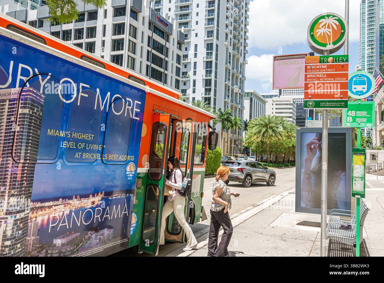 Miami trolley stop hi-res stock photography and images - Alamy