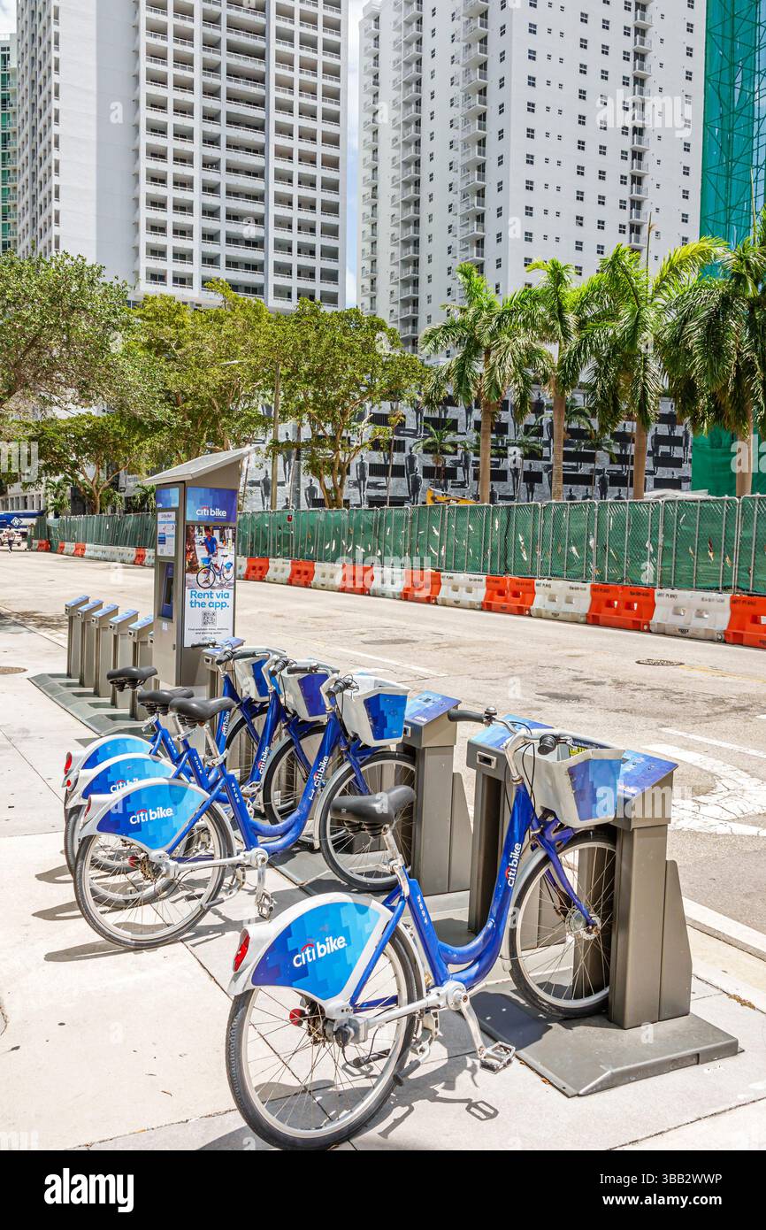Miami Florida,Brickell Financial District,Brickell Avenue,CitiBike ...