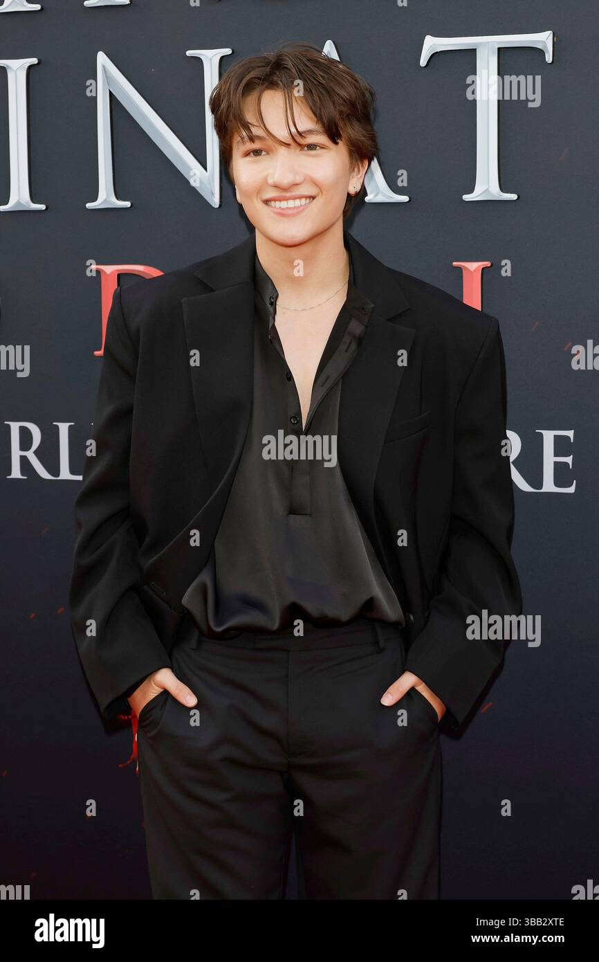 May 12, 2025, Los Angeles, California, USA: Teo Briones at the world premiere of Warner Bros ...