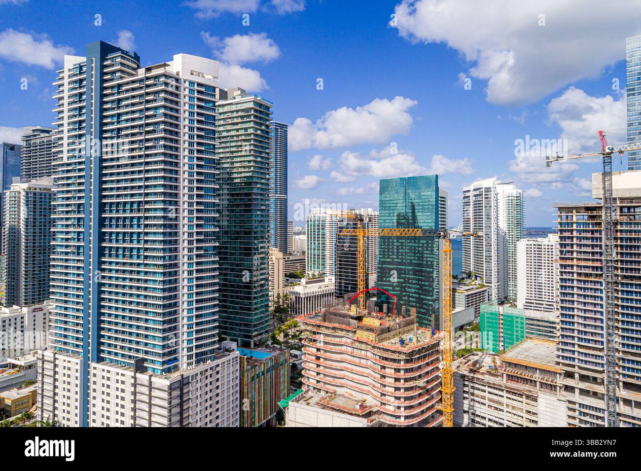Miami Florida,Brickell Financial District,view from SW 15th Road at SW ...