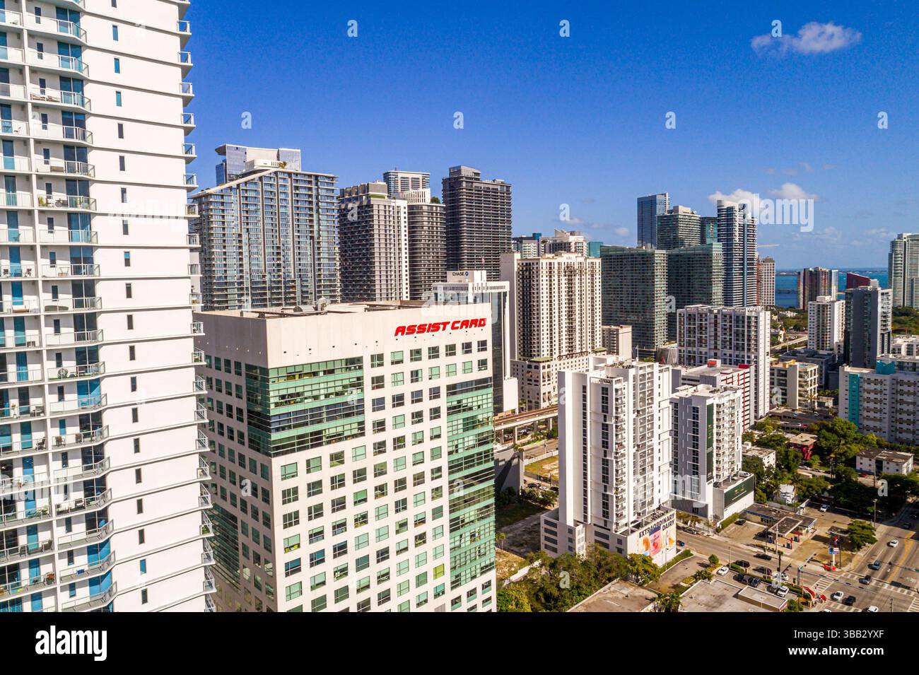 Aerial mural in brickell downtown hi-res stock photography and images ...
