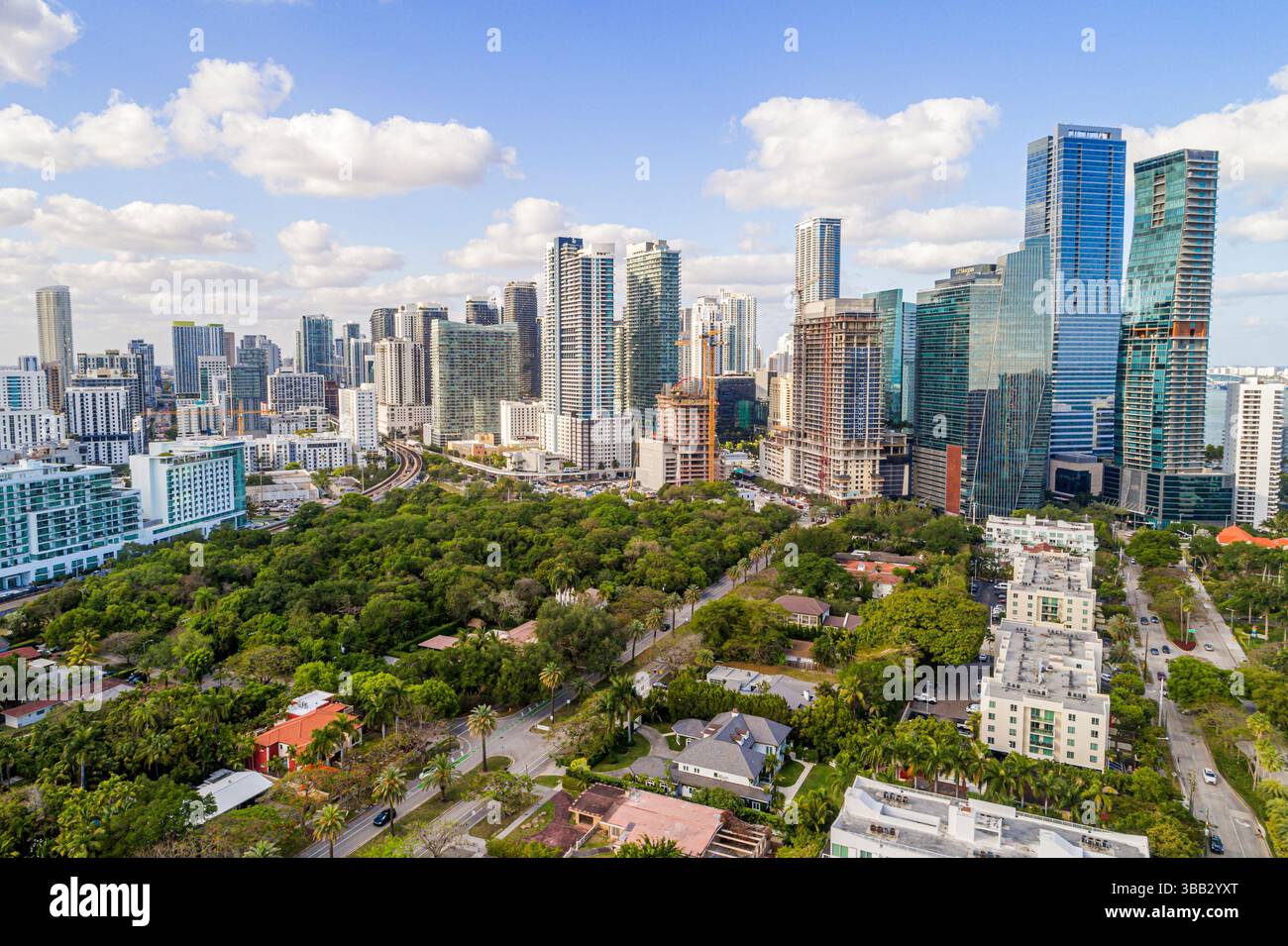 Miami Florida,Brickell Financial District,view from Brickell Avenue ...