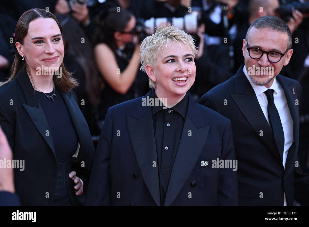 Molly Manning Walker (centre) attends the premiere for Mission ...