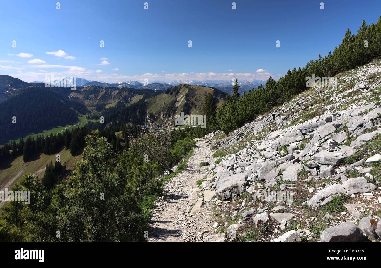 Hier der Blick am Wallberg, Gipfel im Mangfallgebirge Kreis Miesbach ...