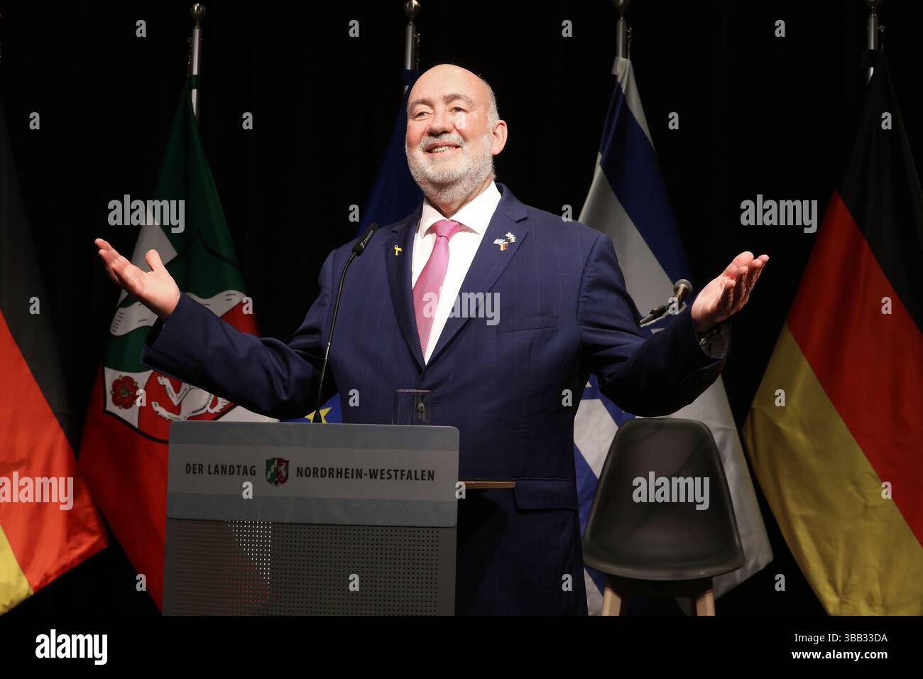 Duesseldorf, Germany. 14th May, 2025. The Israeli ambassador, Ron ...