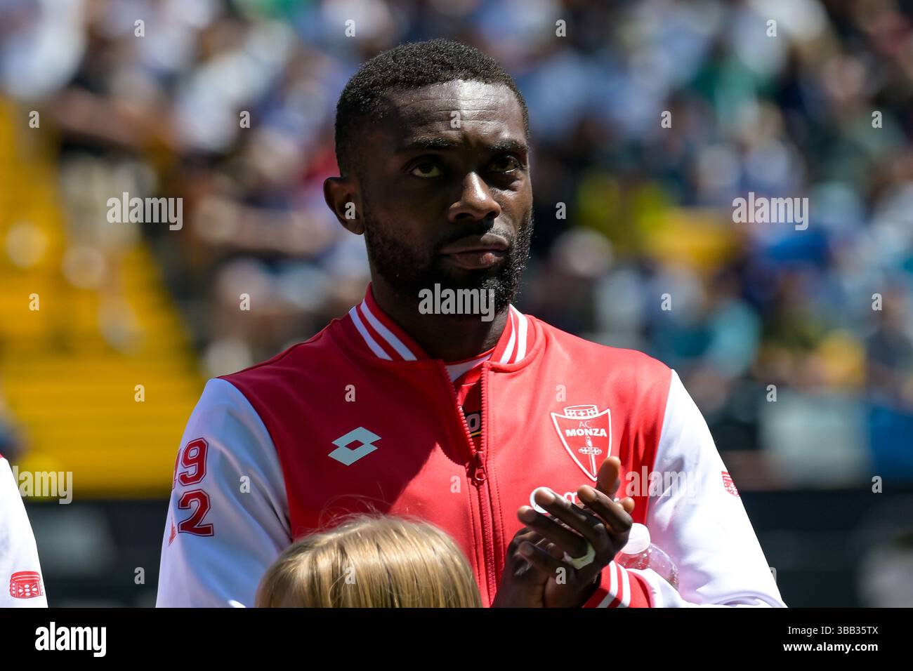 Udine, Italy. 14th May, 2025. Monza's Jean-Daniel Akpa Akpro portrait during Udinese Calcio vs ...