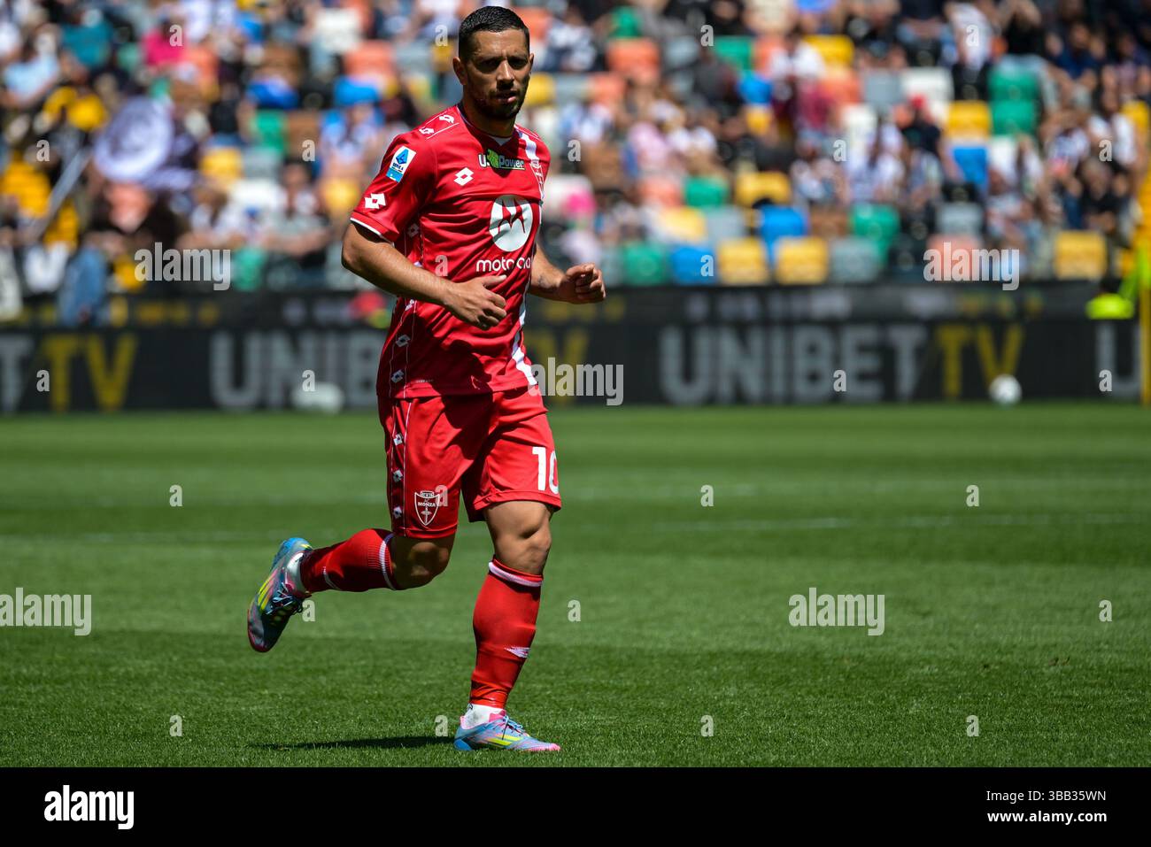 Udine, Italy. 14th May, 2025. Monza's Gianluca Caprari during Udinese ...