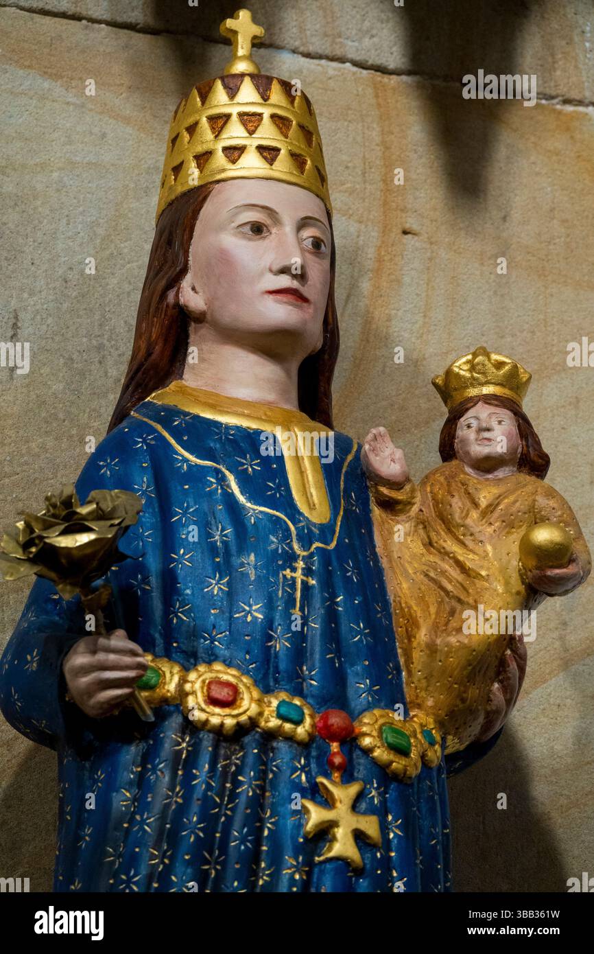 Colunga, Spain - 04-28-2025: Statue (19th century) of Blessed Virgin ...