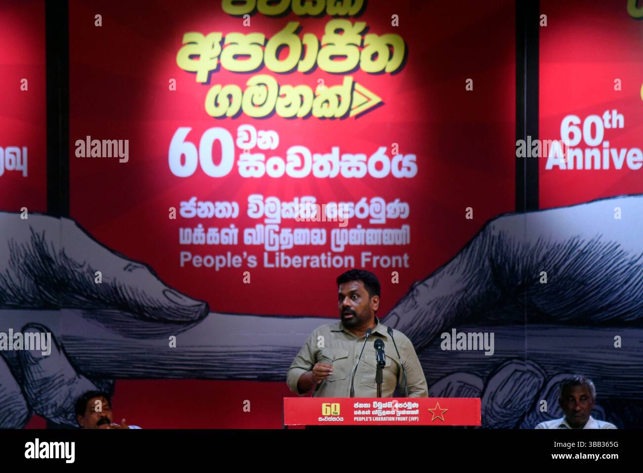 60th anniversary of the Janatha Vimukthi Peramuna JVP in Colombo, Sri Lanka Sri Lanka s ...