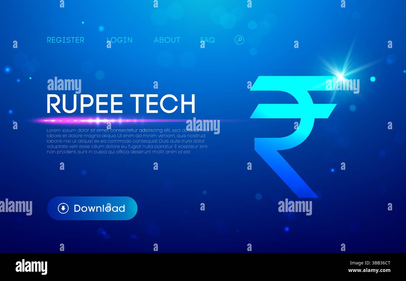 Blue sign indian rupee symbol hi-res stock photography and images - Alamy