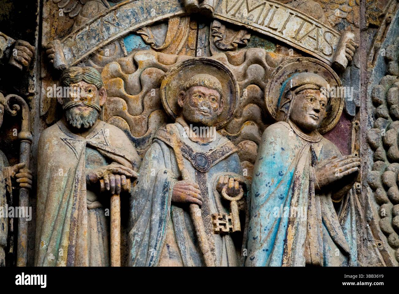 Conques, France - 05-02-2025: Tympanum of the Last Judgment (12th ...