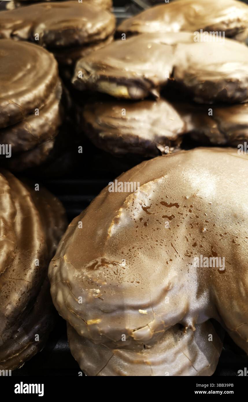 Chocolate puff pastry palm tree in pastry, dessert and sweet Stock ...