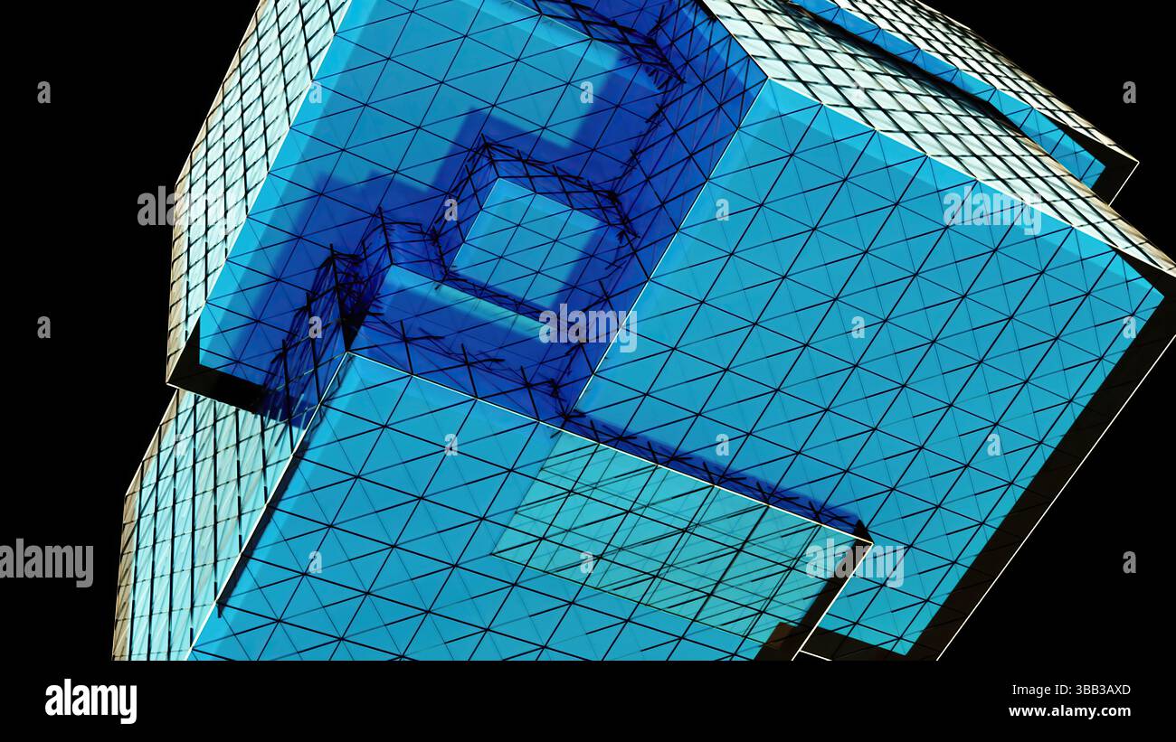 Glass digital cubes. Computer generated 3d render Stock Photo - Alamy