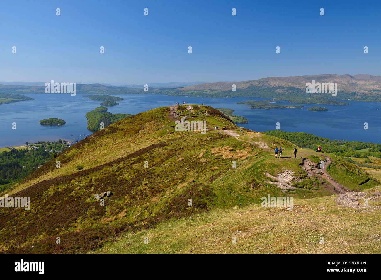 Sunny walk on Conic Hill in Balmaha Stock Photo - Alamy