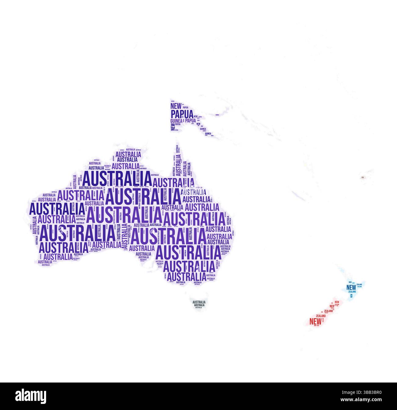 Oceania country word cloud. Continent shape design. Oceania colored ...