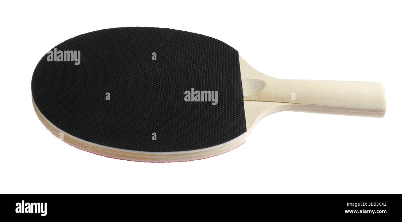 One ping pong racket isolated on white Stock Photo - Alamy