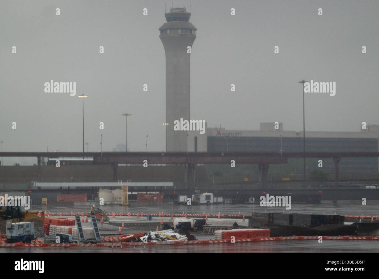 Newark, New Jersey, USA. 14th May, 2025. The air traffic control tower ...