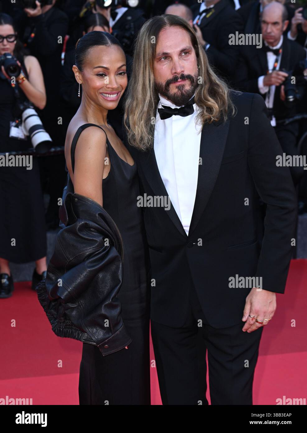Cannes, France. May 14th, 2025. Zoe Saldana and Marco Perego attending ...