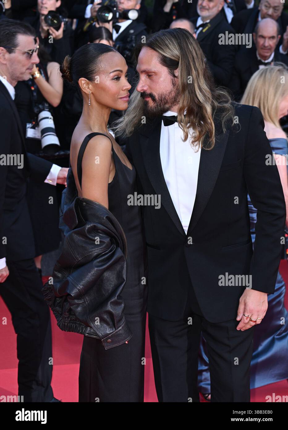 Cannes, France. May 14th, 2025. Zoe Saldana and Marco Perego attending ...