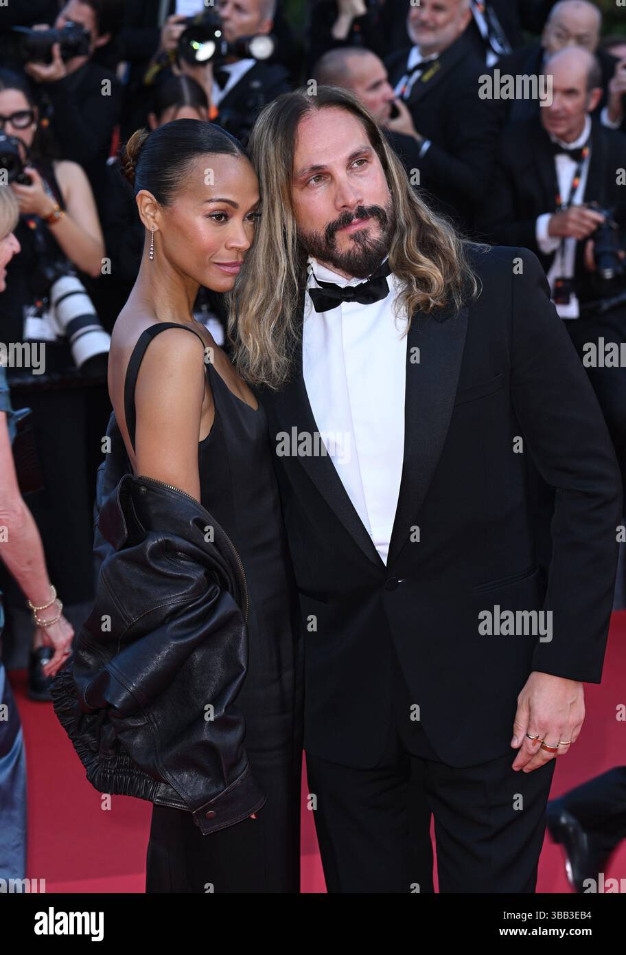 Cannes, France. May 14th, 2025. Zoe Saldana and Marco Perego attending ...