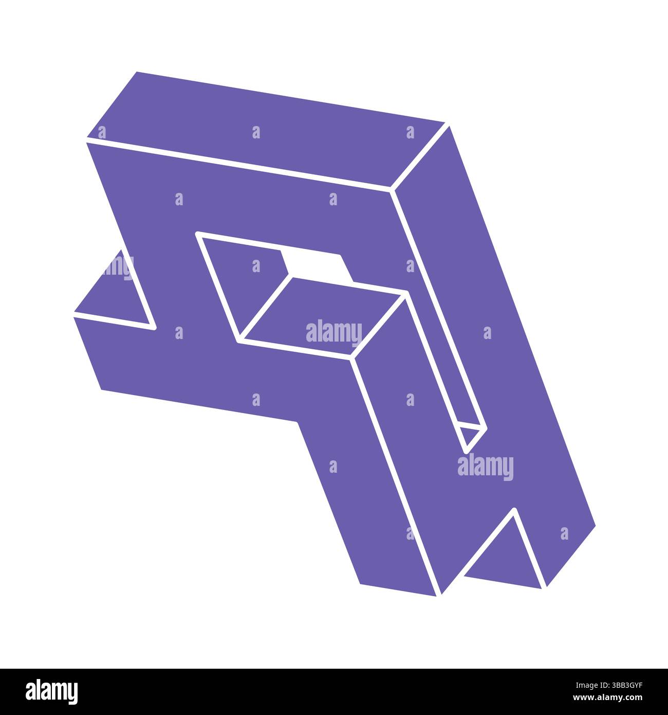 Optical illusion logo. Impossible shapes vector. Optical art objects. Geometric figures. Escher ...