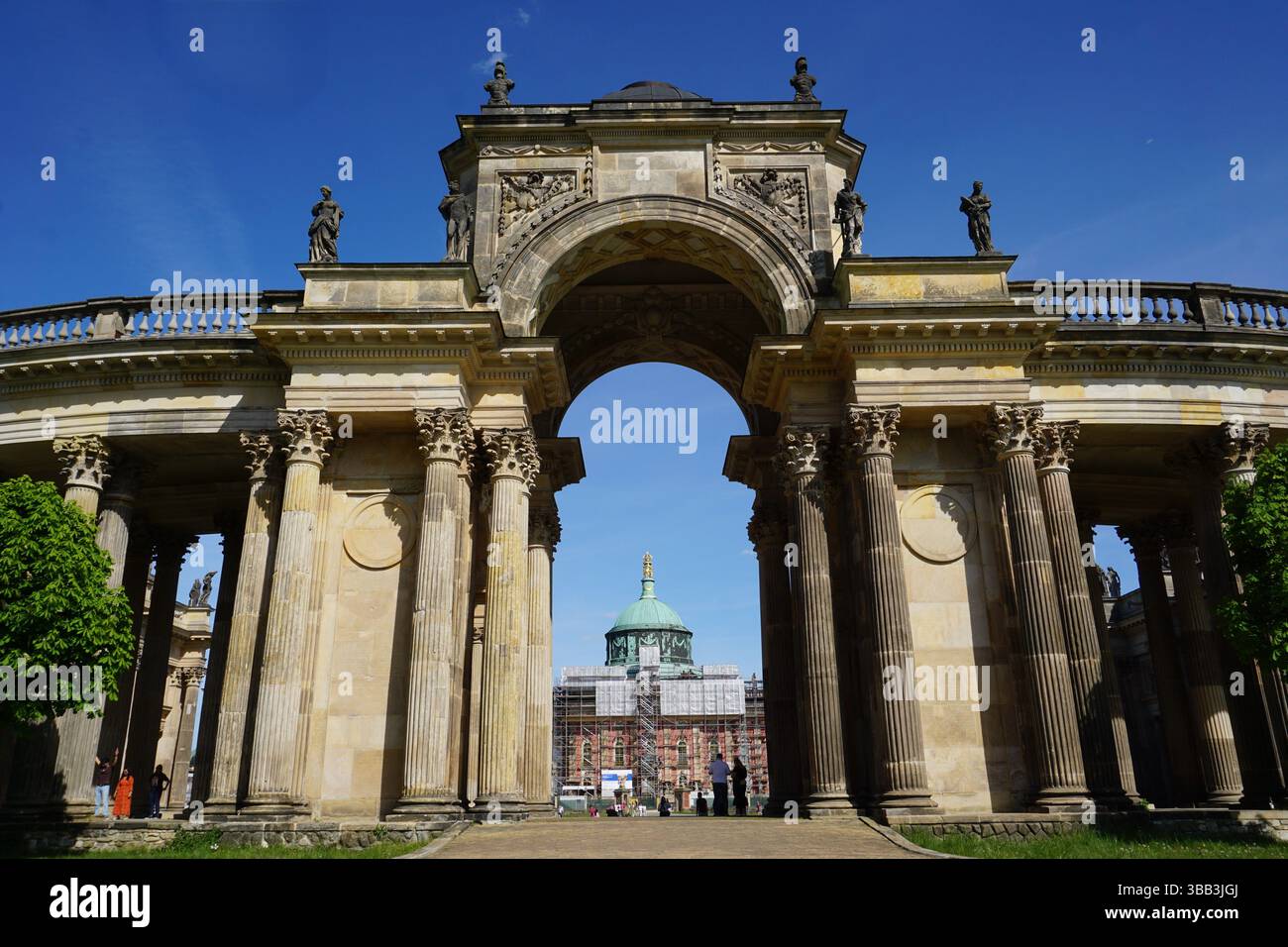 New Palace, Neues Palais, of castle Sanssouci, Potsdam, viewed through ...