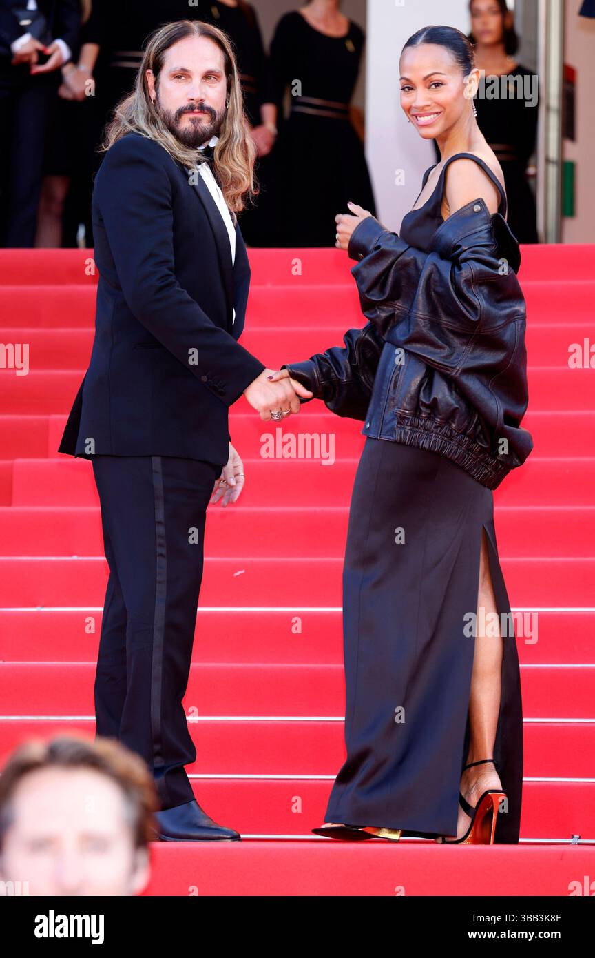 Marco Perego mit Ehefrau Zoe Saldana bei der Premiere des Kinofilms ...