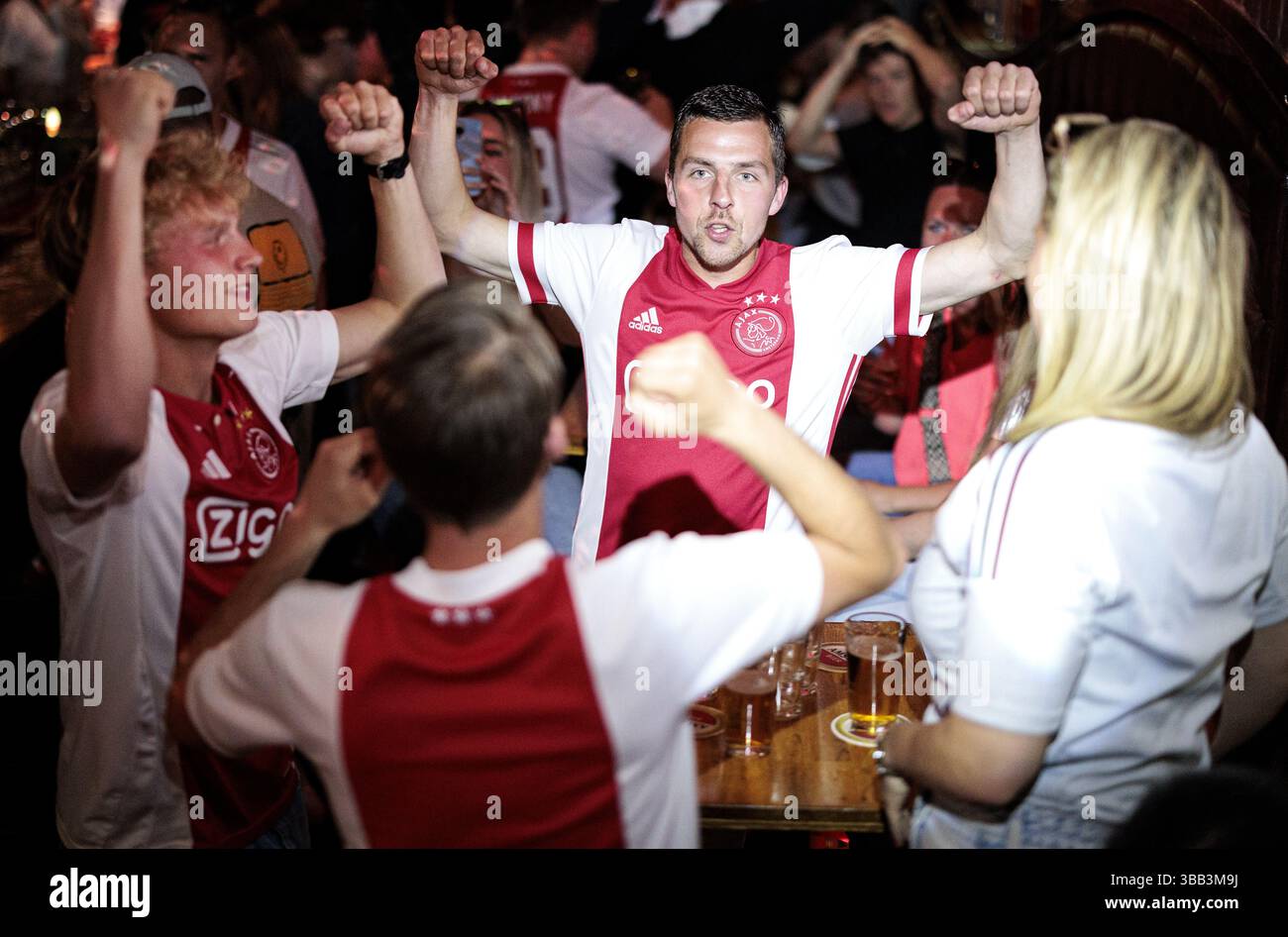 AMSTERDAM - Fans of Ajax are following the premier league match between ...