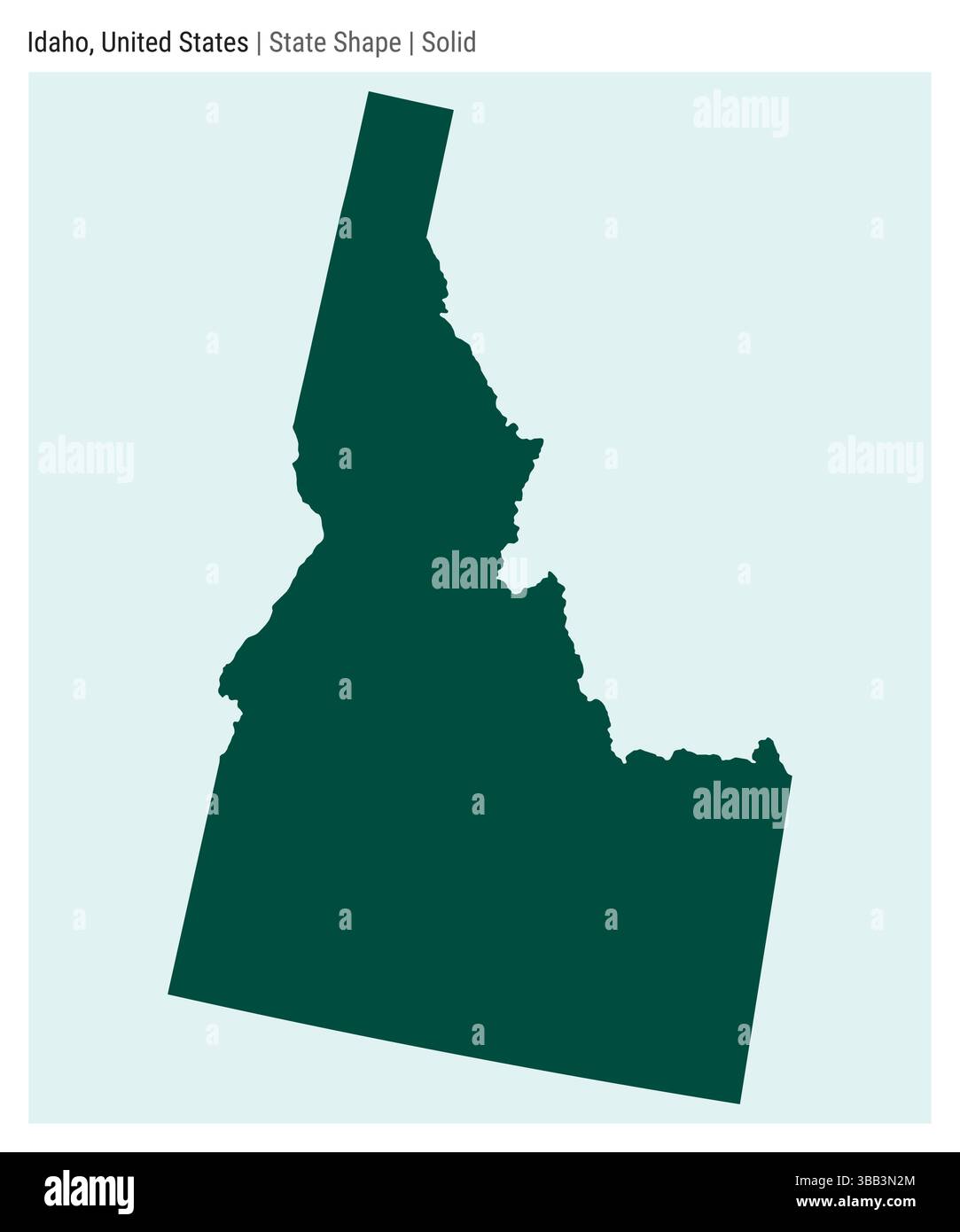 Idaho, United States. Simple vector map. State shape. Solid style ...