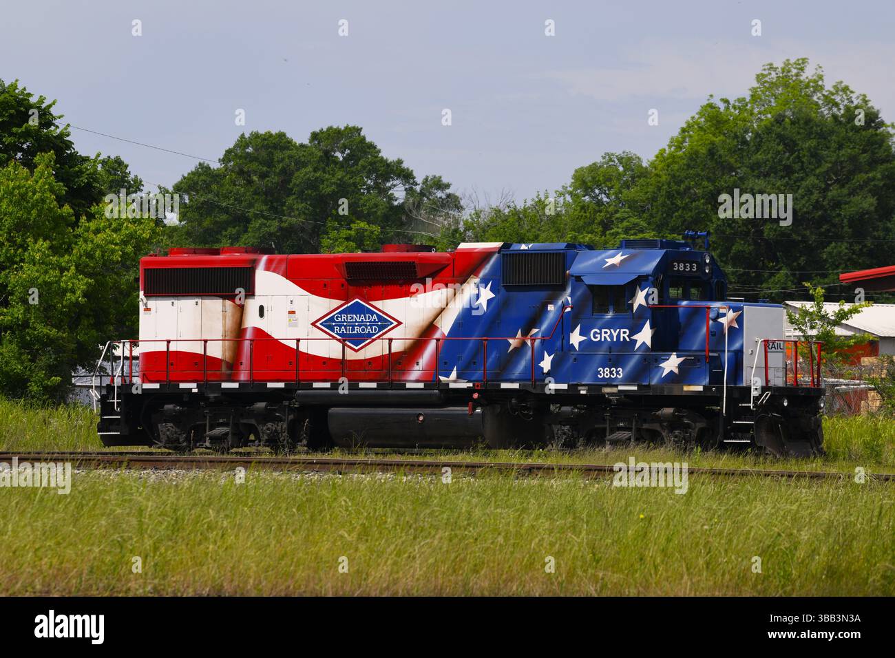Grenada Railroad locomotive Stock Photo - Alamy