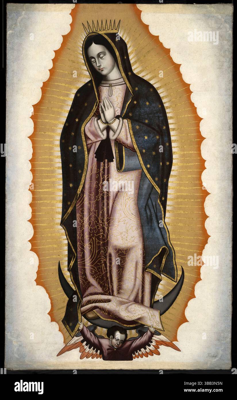 The Virgin of Guadalupe. Luis de Texeda. 17th century Stock Photo - Alamy