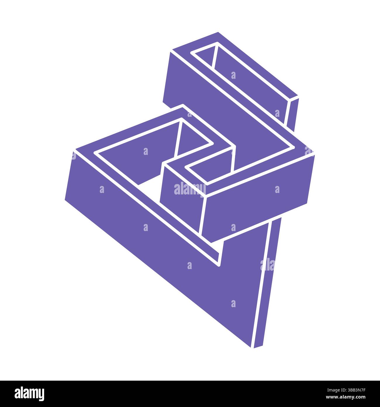 Impossible optical illusion shapes. Logo. Optical art object ...