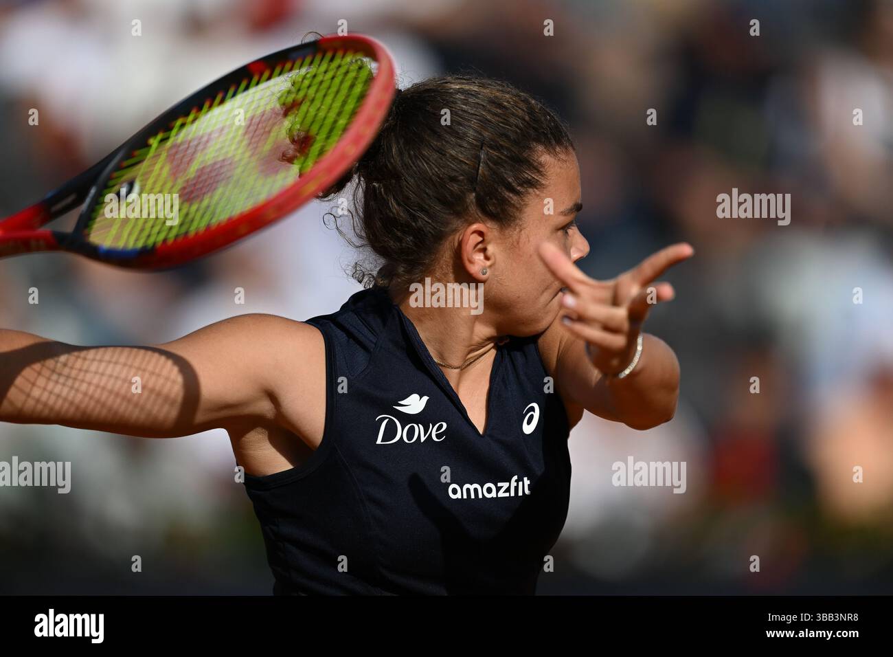 Rome, Italy. 14th May, 2025. Jasmine Paolini in action during the Internazionali BNL d'Italia ...