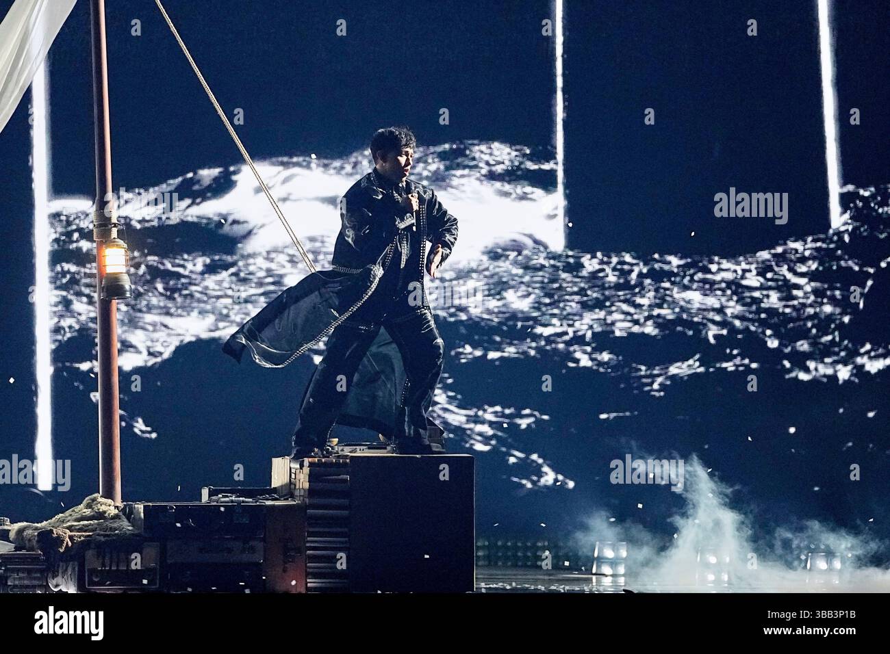 JJ from Austria performs the song "Wasted Love" during the dress rehearsal for the second semi ...