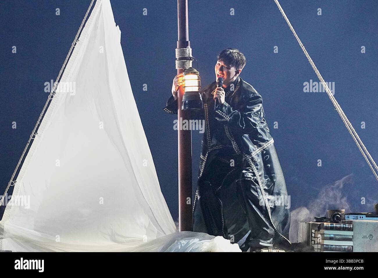 JJ from Austria performs the song "Wasted Love" during the dress rehearsal for the second semi ...