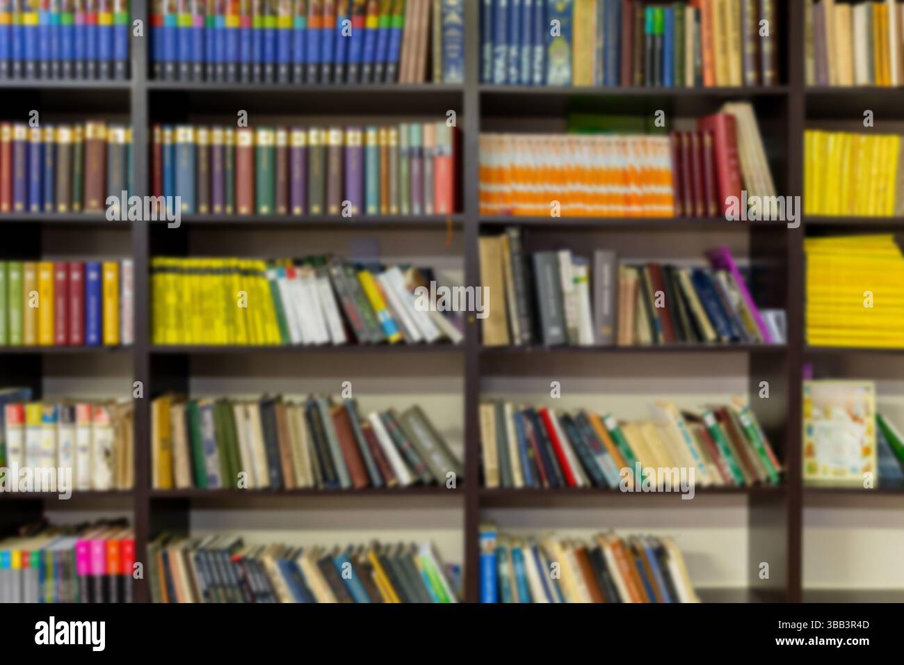 Various types of books on a library shelf. Education Stock Photo - Alamy
