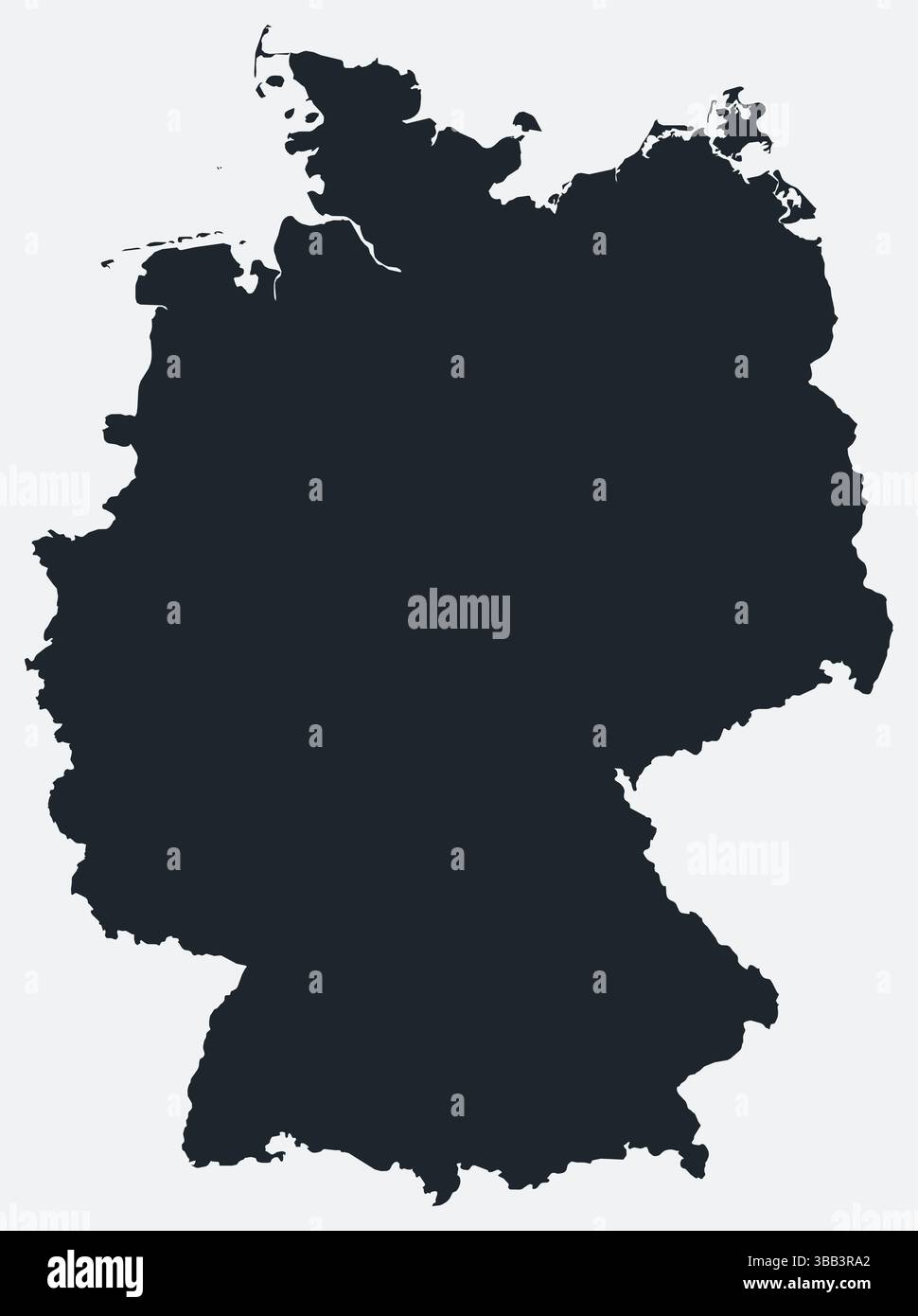 Germany map. Just a simple border map. Shape of the country. Flat blank ...