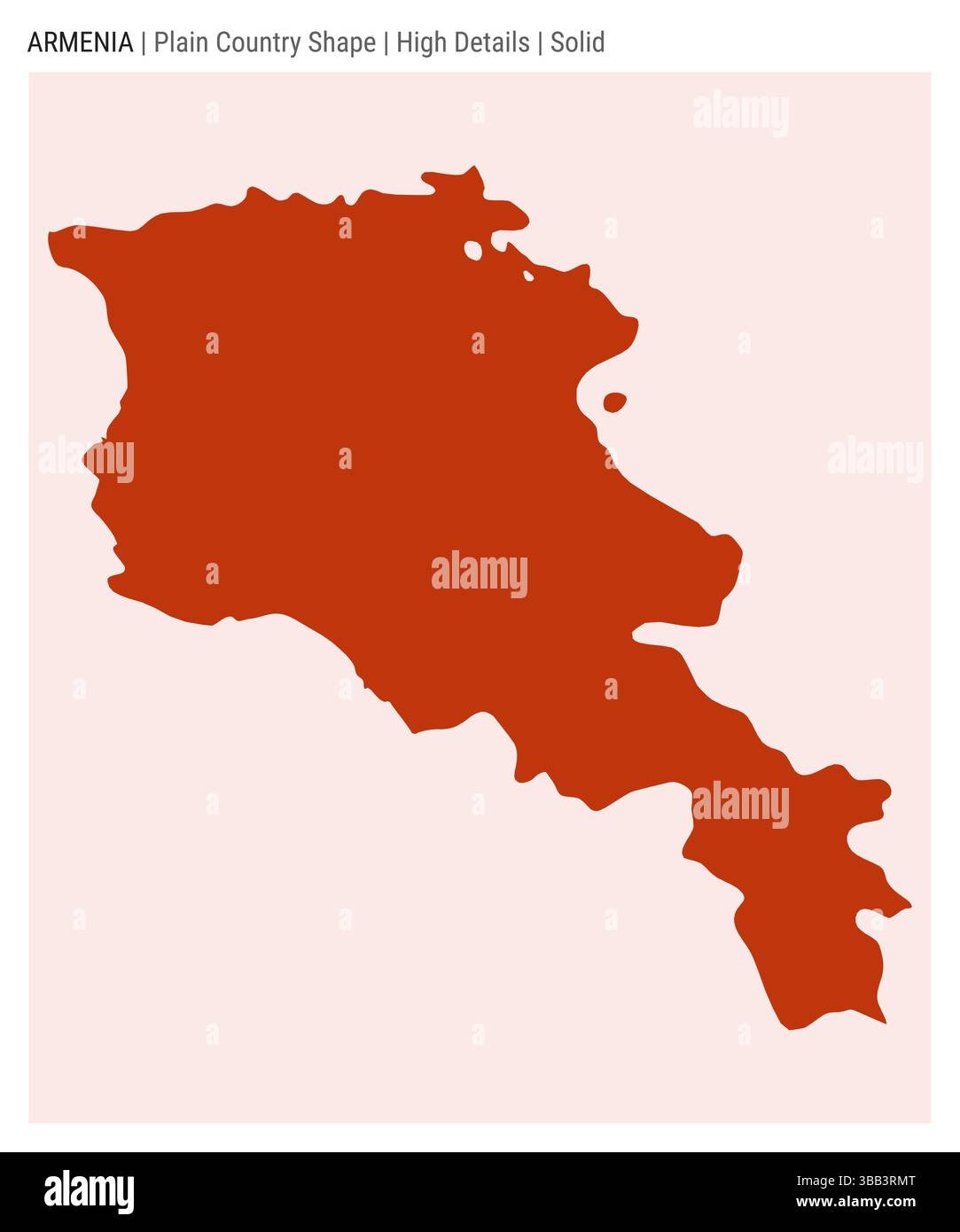 Armenia plain country map. High details. Solid style. Shape of Armenia. Vector illustration ...