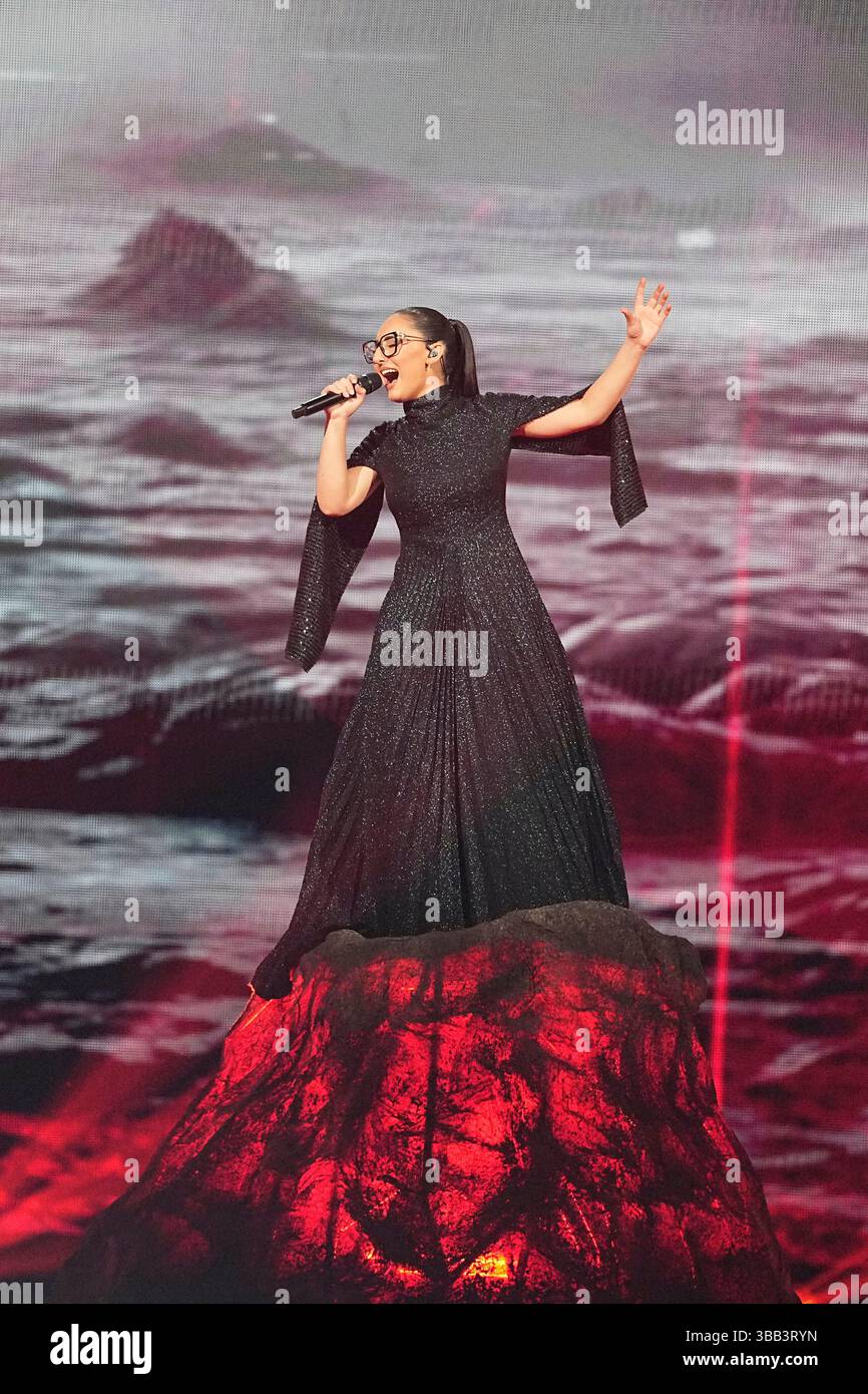 Klavdia from Greece performs the song "Asteromata" during the dress ...