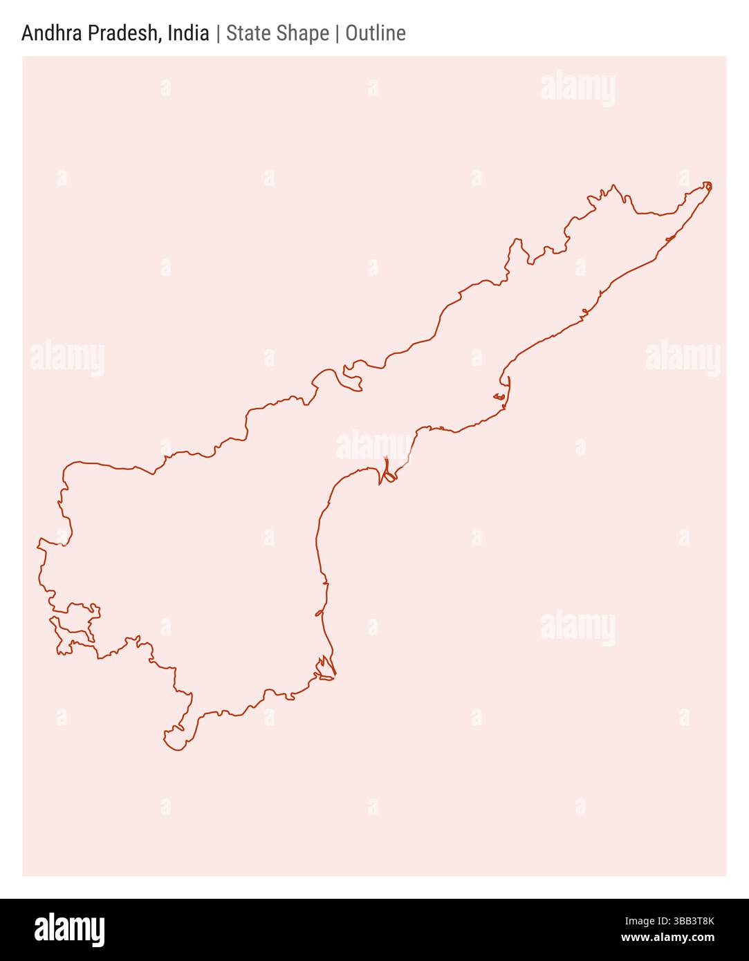 Andhra Pradesh, India. Simple vector map. State shape. Outline style ...