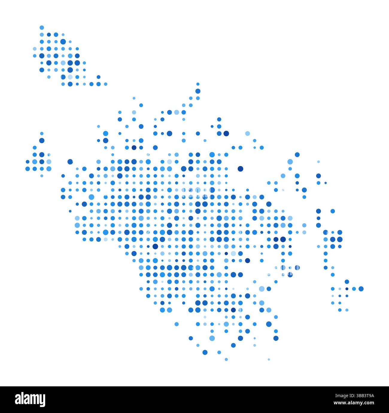Cat Ba Island Dot Map. Digital Style Boundary Shape. Cat Ba Island ...