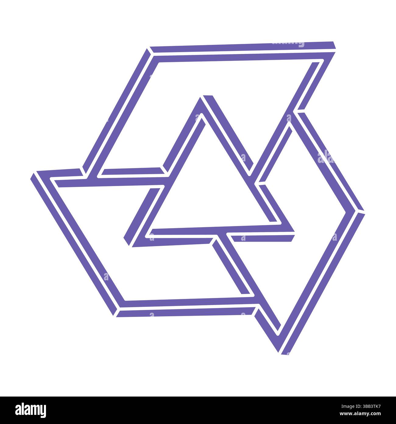 Optical illusion logo. Impossible shapes. Sacred geometry figures ...