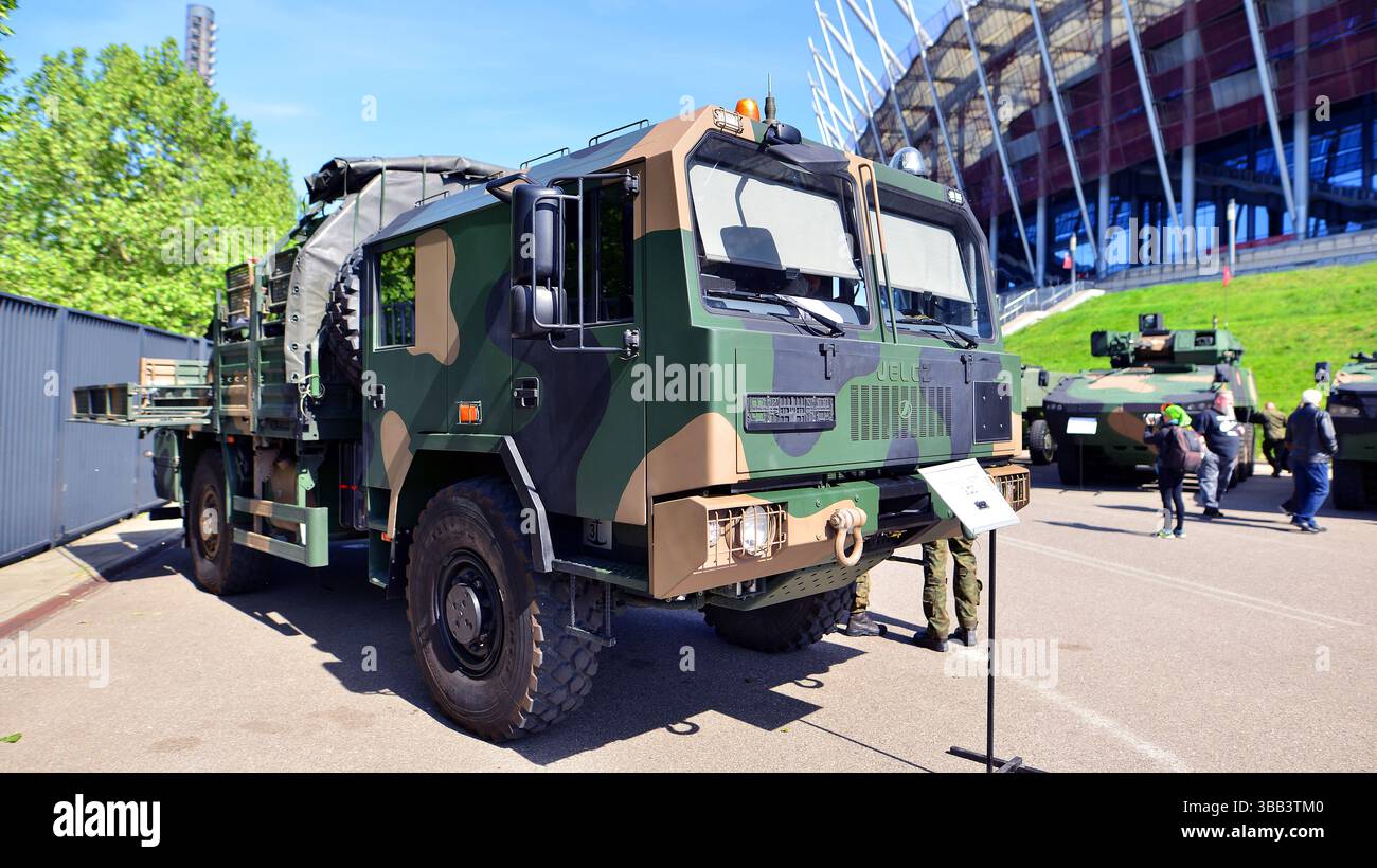 Warsaw, Poland. 7 May 2025. Anti aircraft rocket system Pilica, command ...