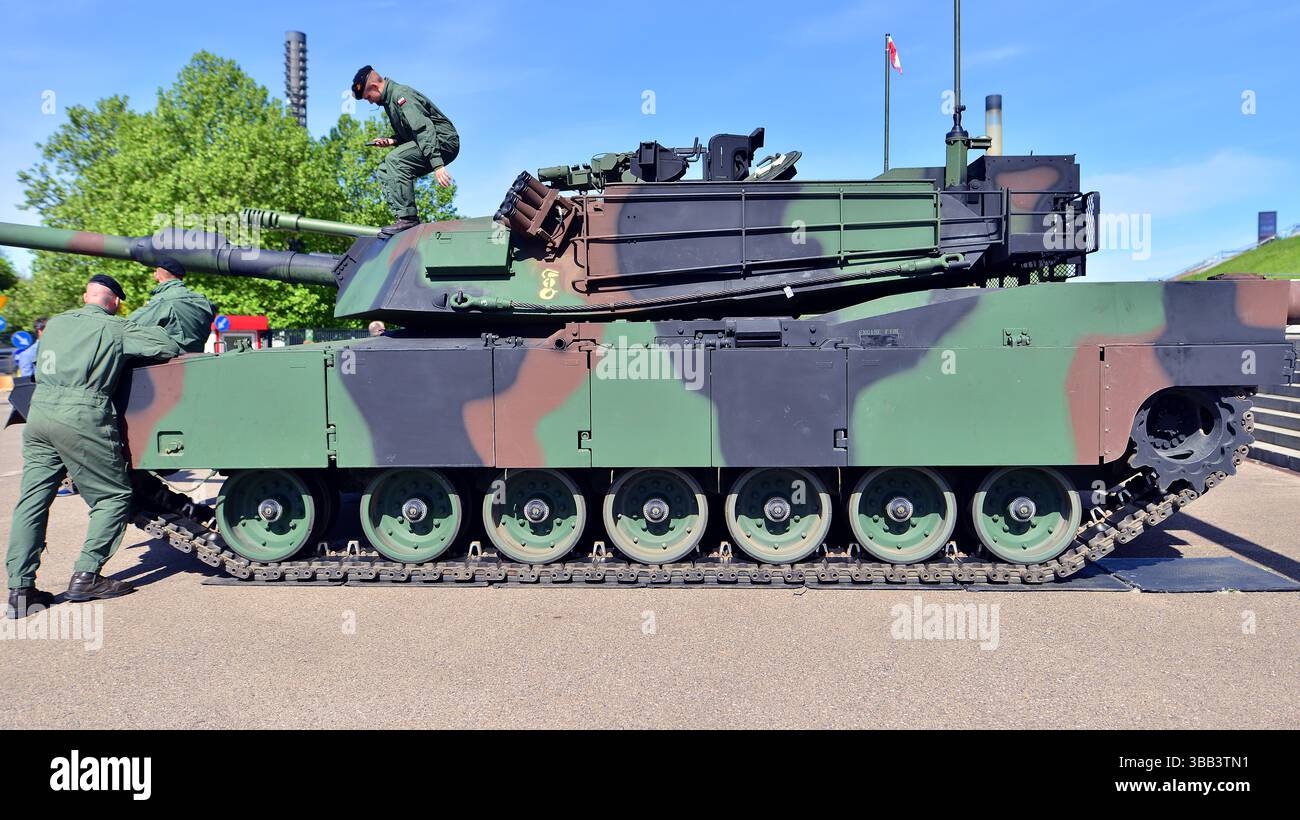 Warsaw, Poland. 7 May 2025. A1M1 Abrams tank at the Defence24 military ...