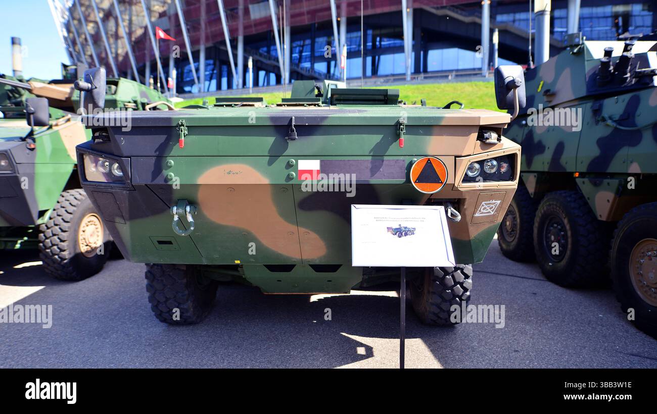 Warsaw, Poland. 7 May 2025. Artillery command vehicle on a wheled ...