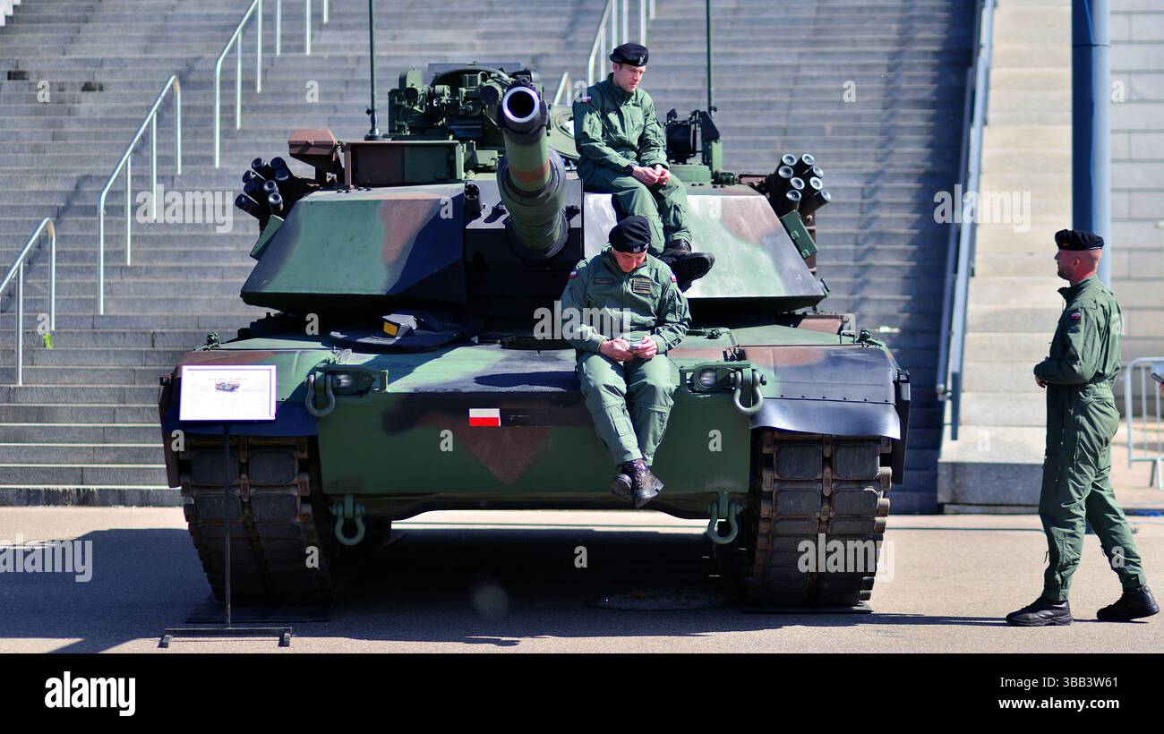 Warsaw, Poland. 7 May 2025. A1M1 Abrams tank at the Defence24 military ...