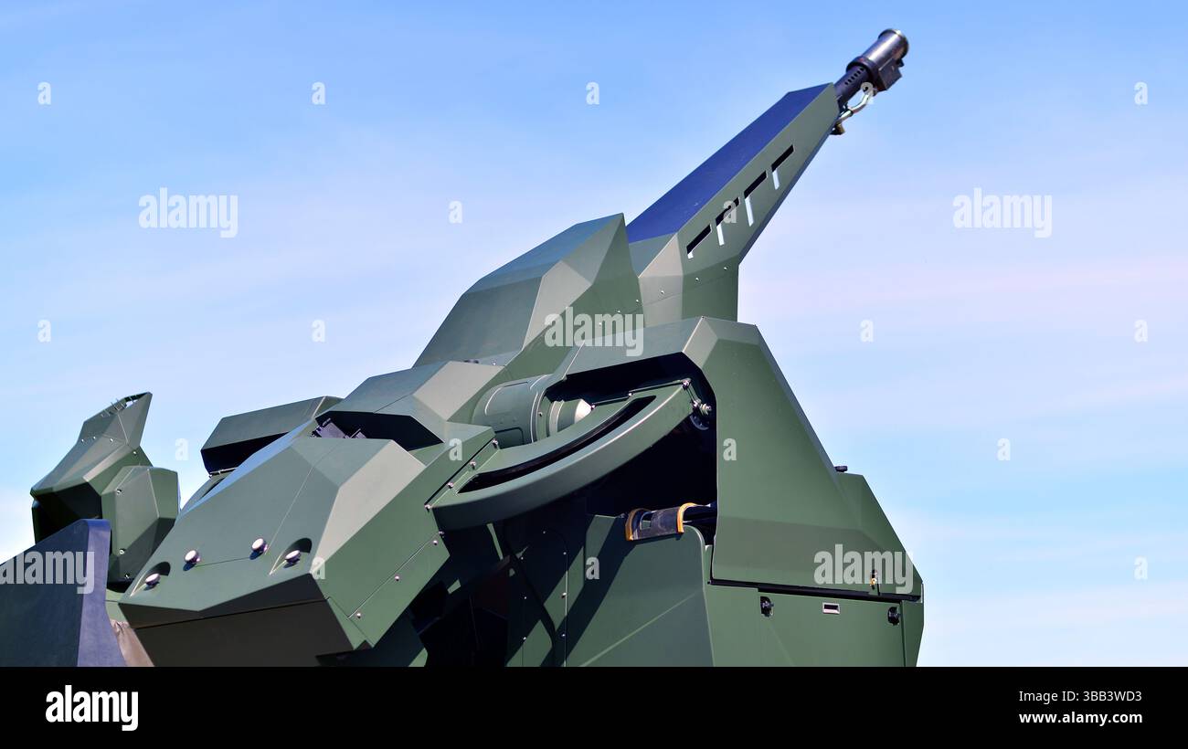 Self propelled ground-based anti-aircraft artillery weapon Stock Photo ...