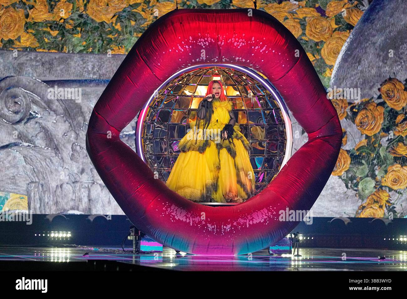 Miriana Conte from Malta performs the song "SERVING" during the dress ...