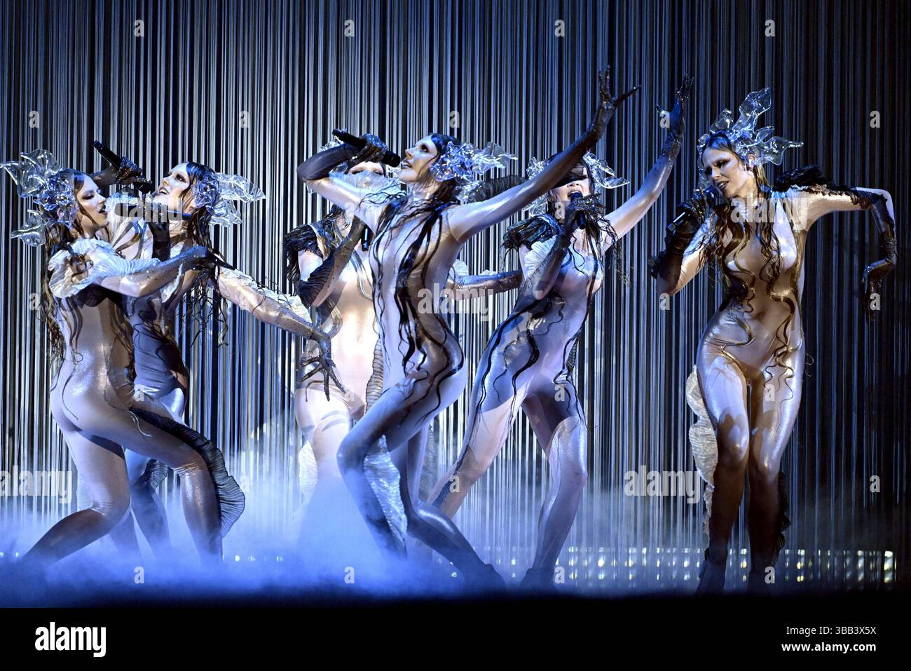 Basel, Switzerland. 14th May, 2025. Tautumeitas representing Latvia ...