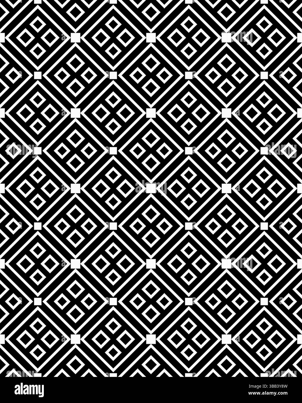 Diamonds squares Black and White Stock Photos & Images - Alamy